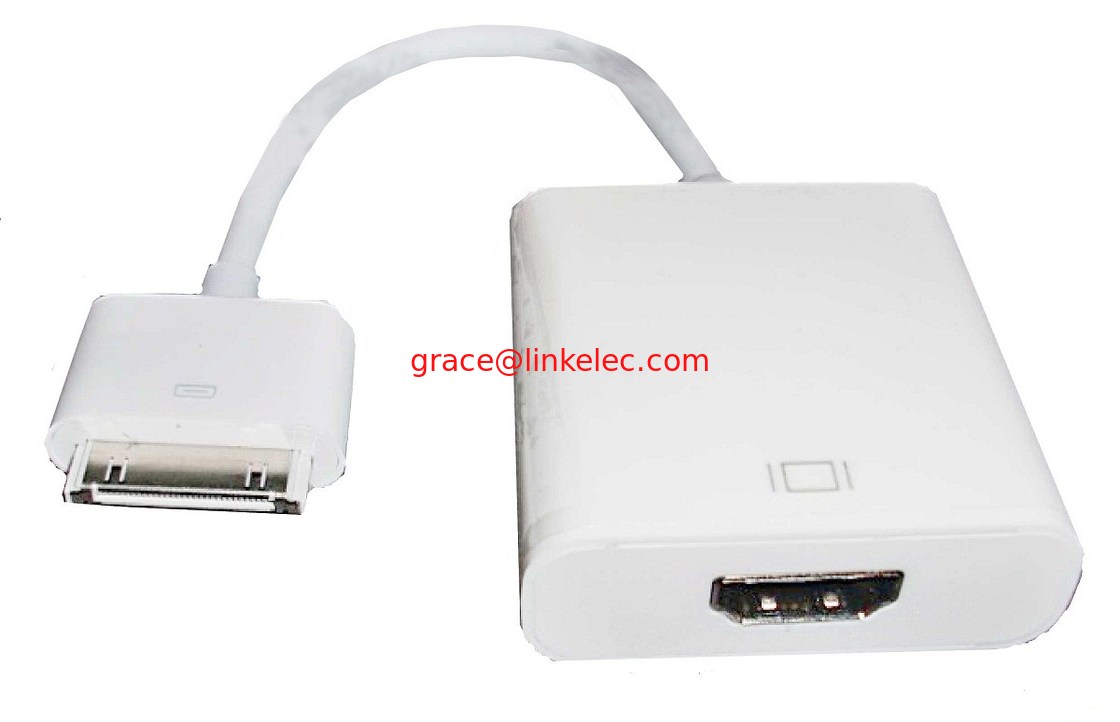 Dock Connector To HDMI 1080P TV Adapter Cable For iPad 2 3 For iPhone 4 ...